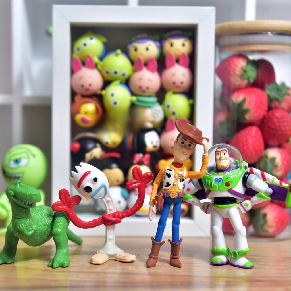 Jual Disney Toy Story 4 Woody Buzz Lighty Forky Rex Action Figures ...