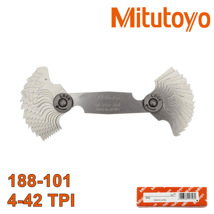 Jual Mal Drat 4-42 TPI 188-101 MITUTOYO Thread Gauge Pitch Gage Alat ...