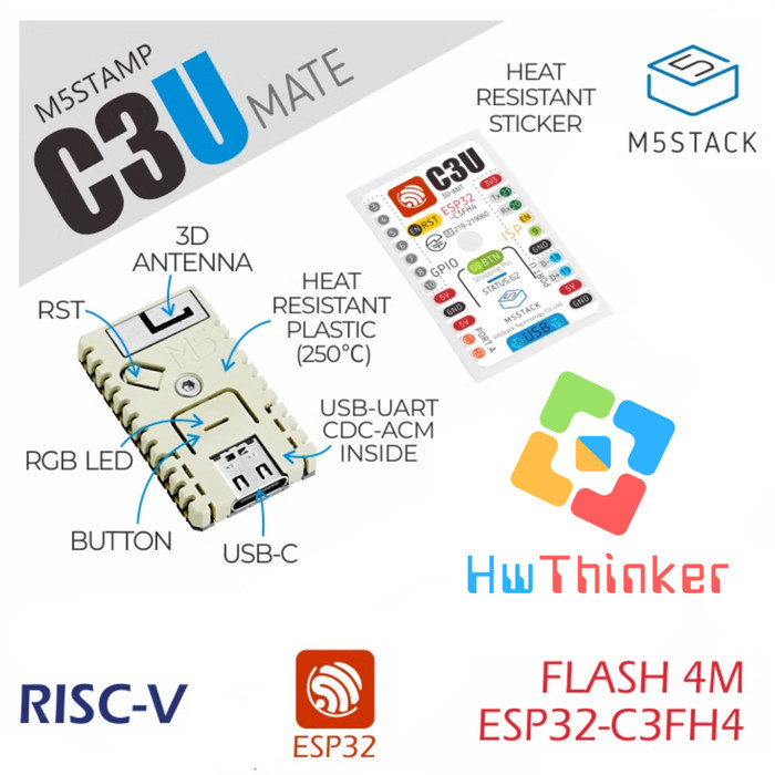 Jual M5Stack M5Stamp C3U ESP32-C3 RISC-V ESP32-C3FH4 IoT Development ... Jual M5Stack M5Stamp C3U ESP32-C3 RISC-V ESP32-C3FH4 IoT Development ...