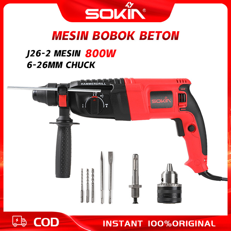 Jual SOKIN Tools Mesin bor Mesin Bobok Beton Tembok 800W Bor 26mm ...
