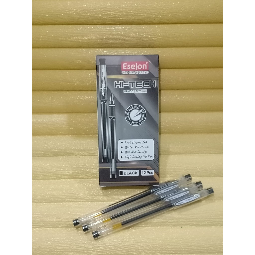 Jual (1 PACK / 12 PCS) BOLPEN / PULPEN HI-TECH / BALLPOINT HITEC ESELON ...