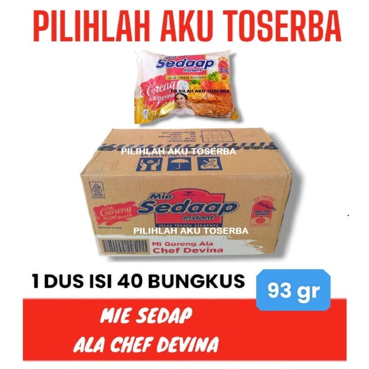 Jual Mie Instant MIE SEDAAP GORENG ALA CHEF DEVINA - ( Harga 1 DUS ...