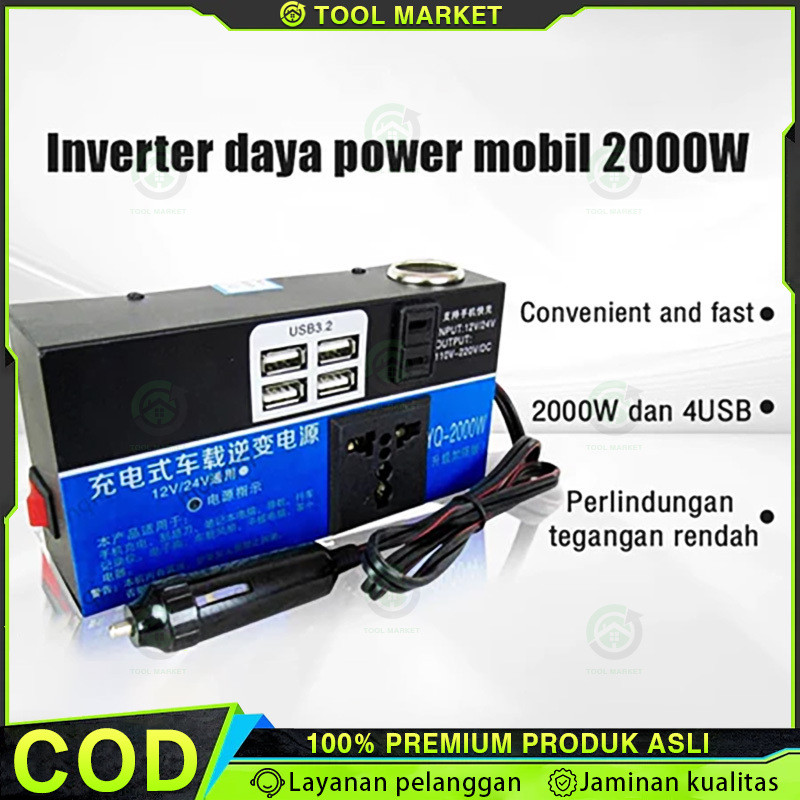 Jual 2000W Modified Sine Wave Inverter Frekuensi Tinggi Mobil Power ...