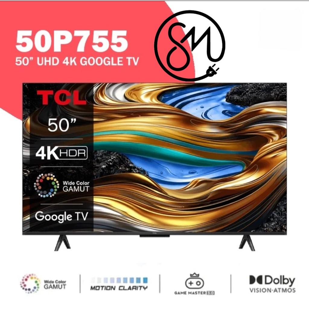 Jual LED TV TCL 50 inch 50P755 4K UHD Smart Google tv HDR Dolby Vision ...