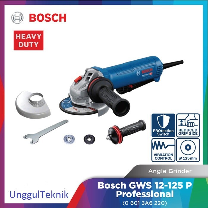 Jual Mesin Gerinda Sudut Kecil 5" BOSCH GWS 12-125 P 12-125P Angle ...
