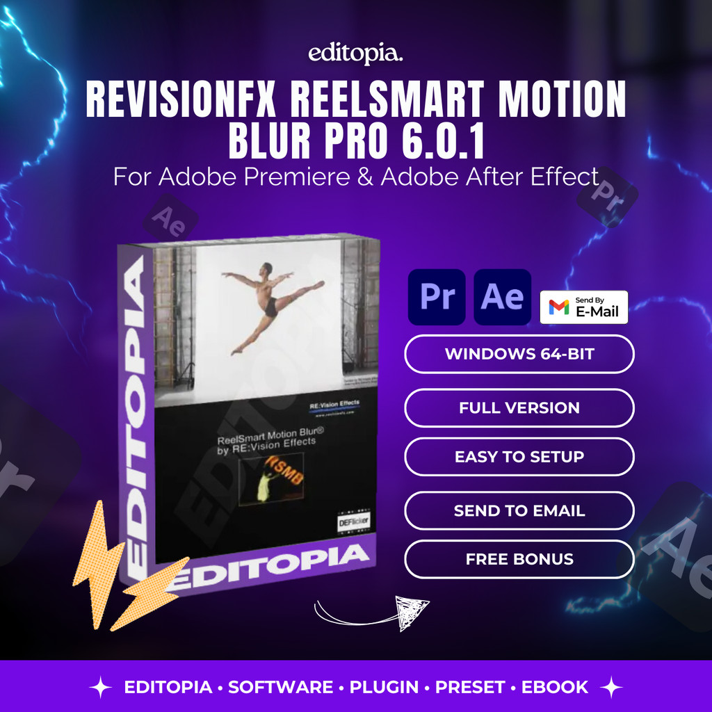 Jual RevisionFX ReelSmart Motion Blur Pro 6.0.1 WIN - RSMB - Adobe After Effect & Adobe Premiere ...