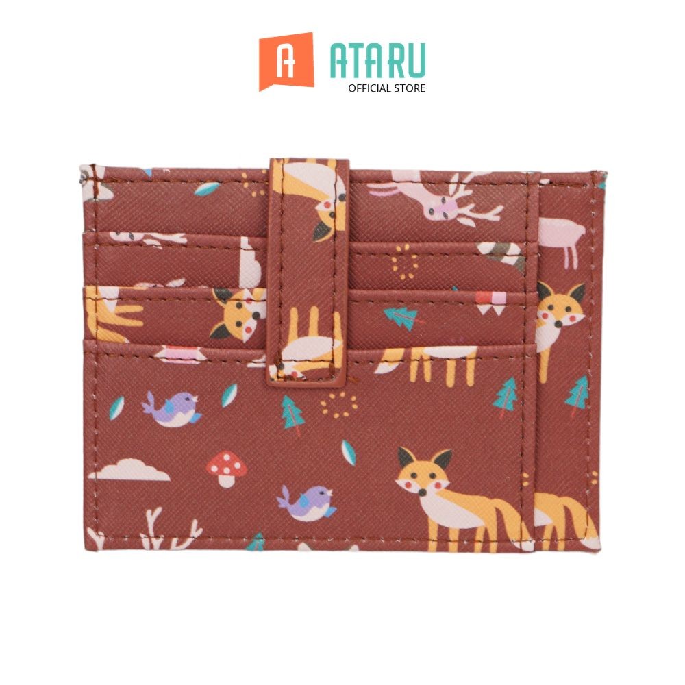 Jual Ataru Dompet Kartu Polyurethane Animal Print - Merah Card Wallet ...
