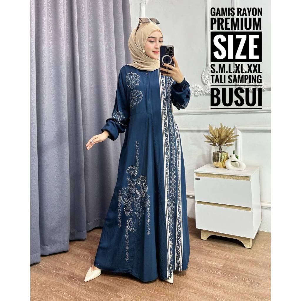 Jual Batik Usman Gamis Rayon Premium Twill Busui Jumbo Kekinian Viral - Motif Sido Mukti ...