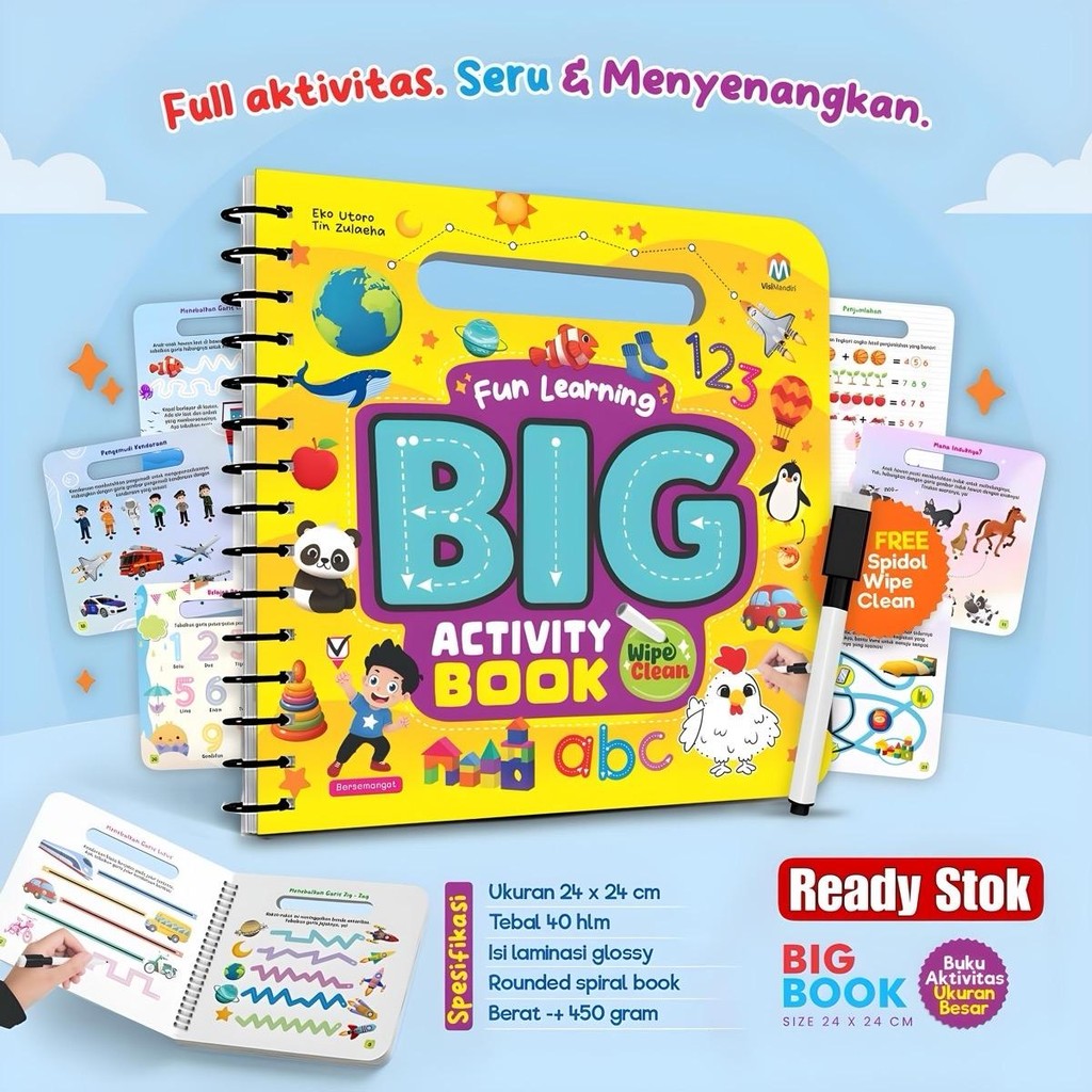 Jual Buku Aktivitas - Fun Learning Big Activity Book - Boardbook Usia 2 ...