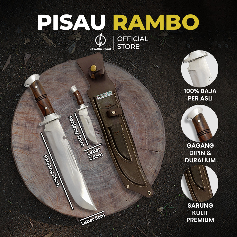 Jual Jawara Pisau | Pisau Rambo Set | Pisau Survival Camping | Shopee ...