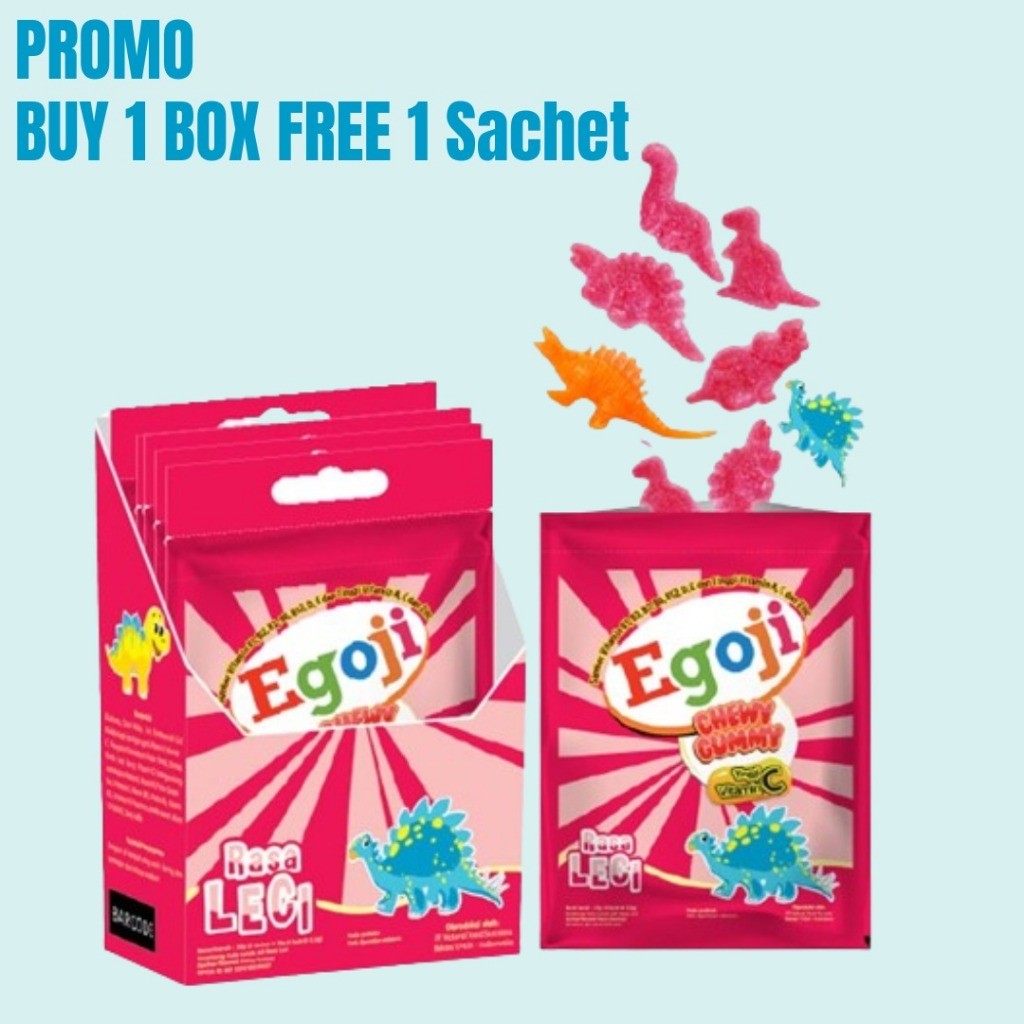 Jual EGOJI 1 Box FREE 1 Sachet Chewy Gummy PLUS Vitamin C BPOM [JB ...