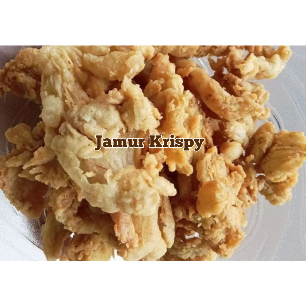 Jual PROMO SALE jamur crispy 1kg jamur krispi 1 kg keripik jamur tiram ...