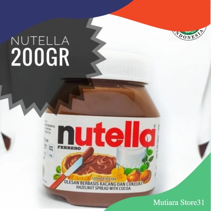 Jual Nutella Selai Coklat dan kacang hazelnut 200g . | Shopee Indonesia