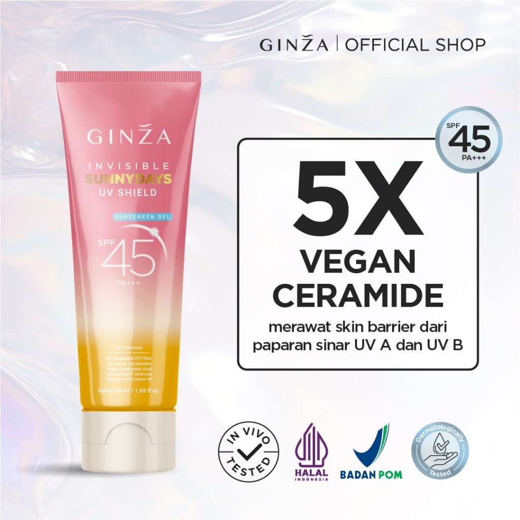 Jual Ginza Sunscreen Gel 50 ml SPF 45PA+++ | Shopee Indonesia