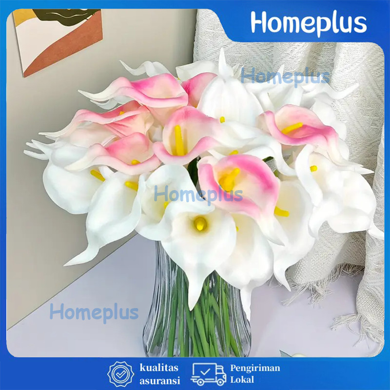 Jual HomePlus Bunga Lily 1 Kuntum Bahan Latex Bunga Palsu Plastik Calla ...