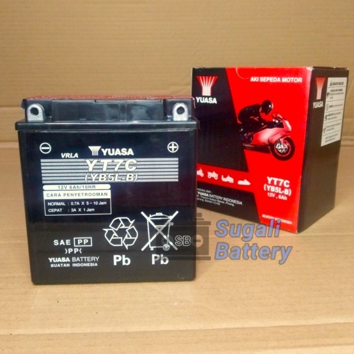 Jual Aki Motor Honda Astrea, Supra Series, Legenda Accu YUASA YT7C GM5Z-3B MF 6Ah | Shopee Indonesia