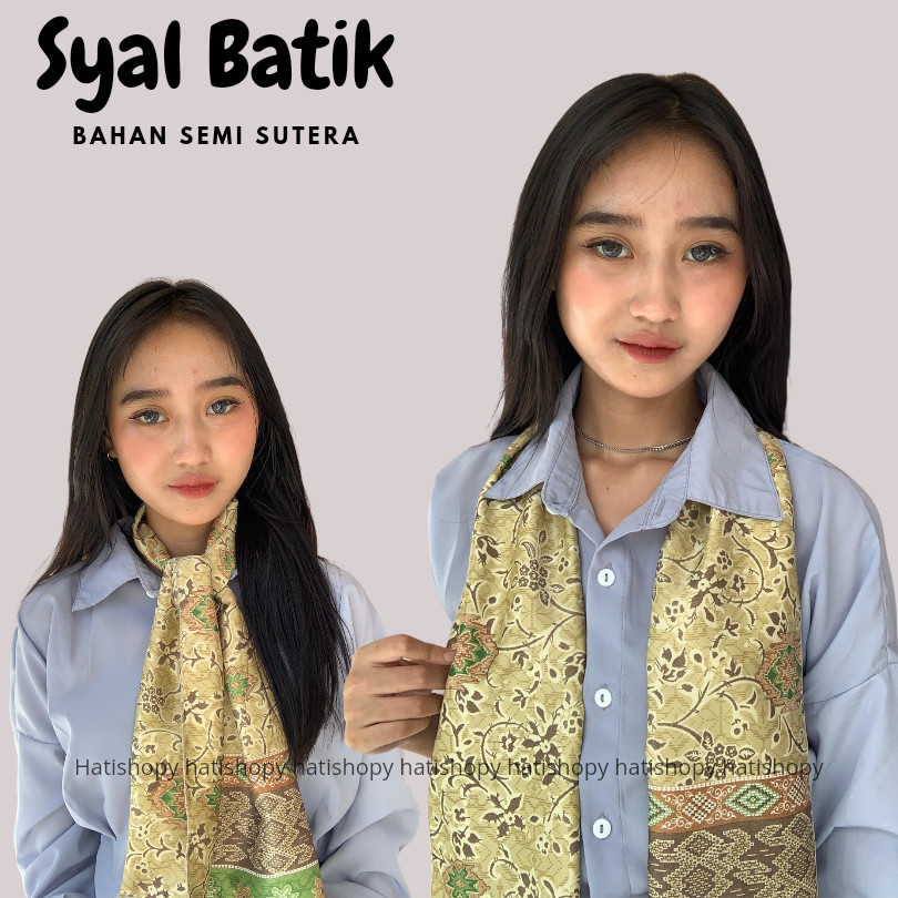 Jual RIMBA - Syal Batik Leher Wanita Pria Scarf Dasi Ospek Bahan Prada ...
