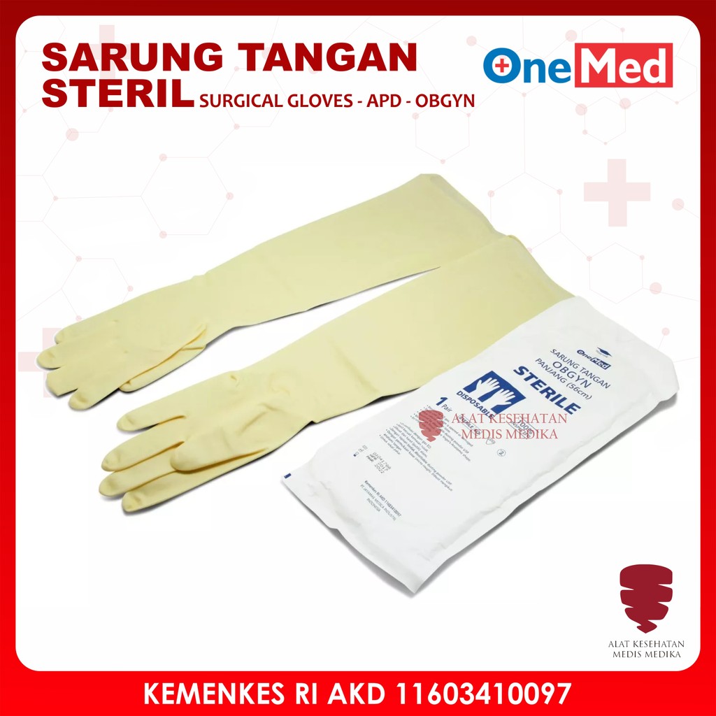 Jual Sarung Tangan Latex Obgyn Sterile Onemed Ginekologi Gynaecologi ...