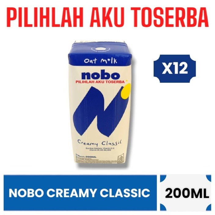 Jual Susu NOBO Creamy Classic Oat MIlk 200 ml - ( HARGA 12 pcs ...