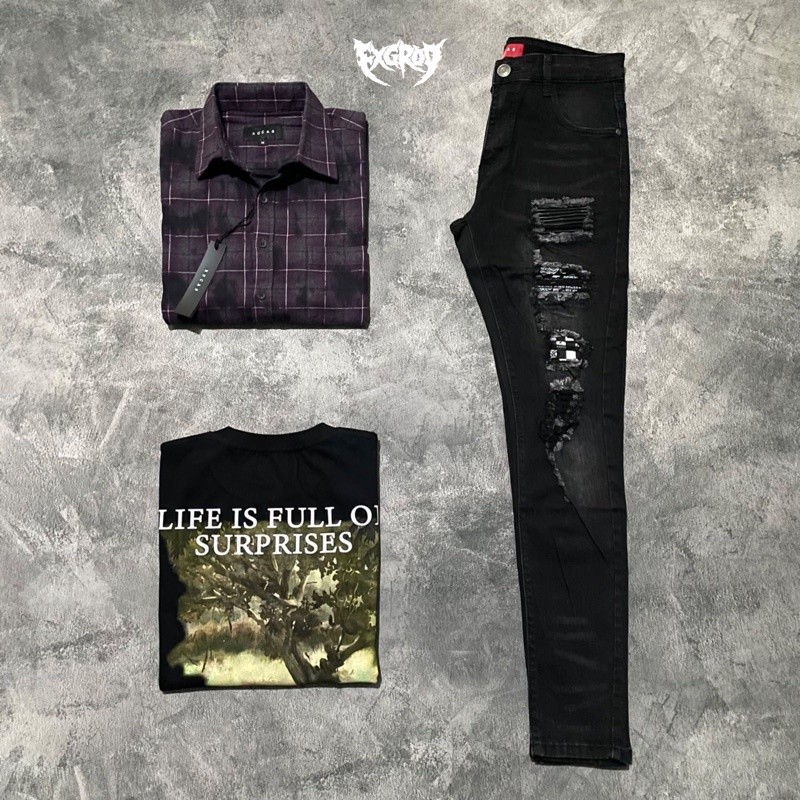 Jual [RUCAS SEASON 9] RUCAS GRAND COMBINATION BLACK JEANS | RUCAS BLACK ...