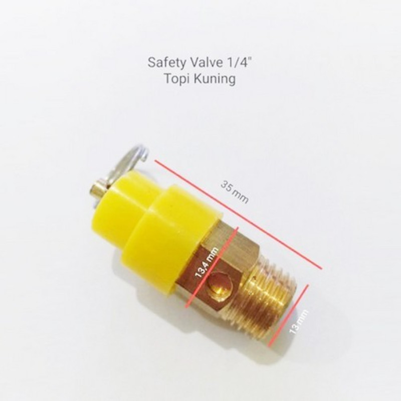 Jual Safety Valve 8 Bar Kompresor Angin Drat 1/4 Inch Kuning | Shopee ...
