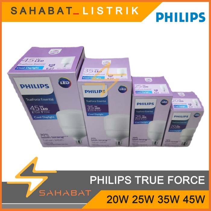 Jual Lampu Led PHILIPS TRUE FORCE ESSENTIAL 20W 25W 35W 45W | Shopee Indonesia