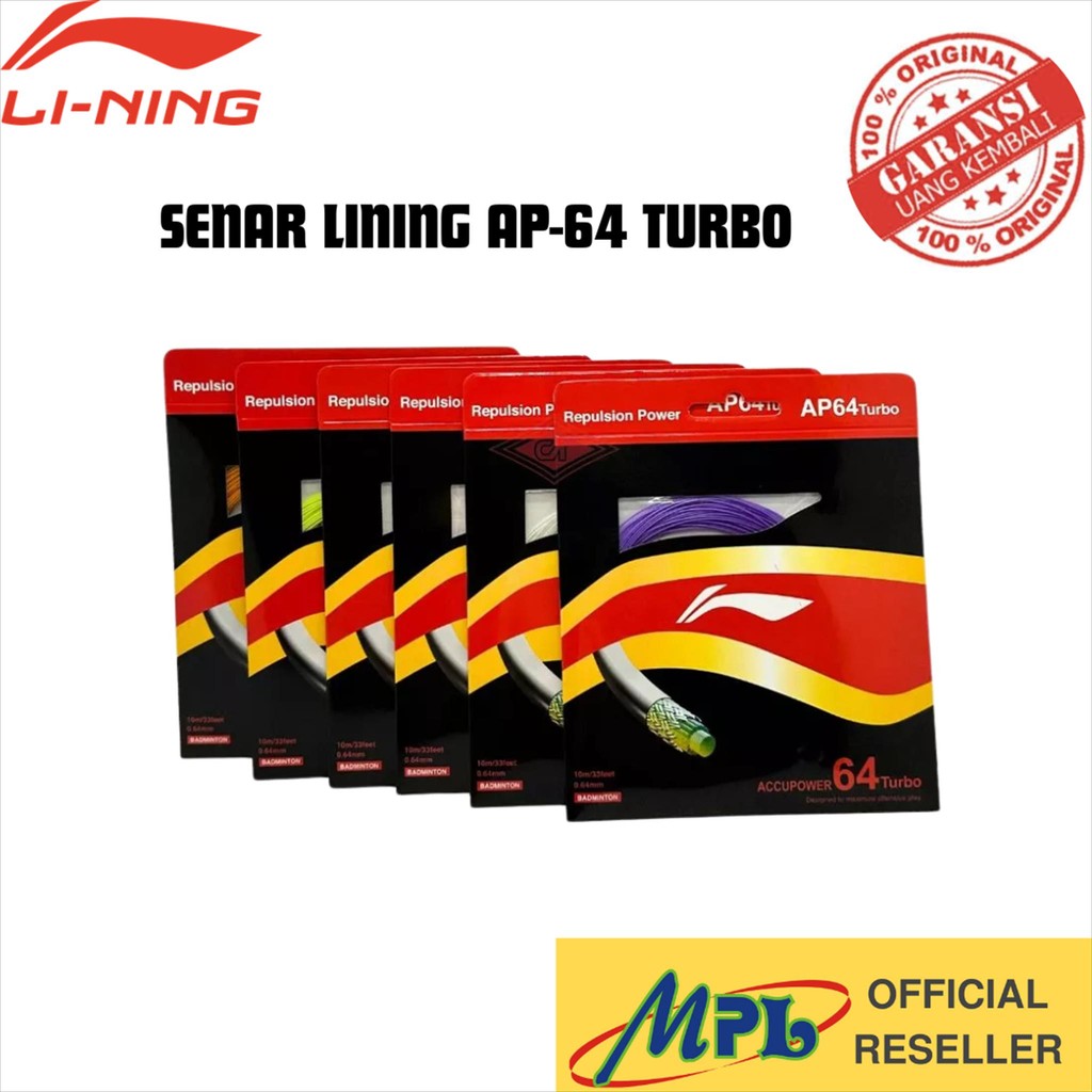 Jual SENAR/SENAR BADMINTON LINING AP-64 TURBO | Shopee Indonesia