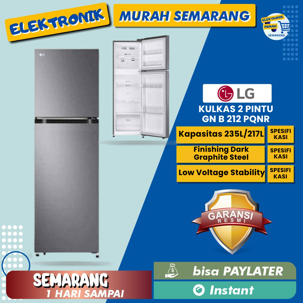 Jual Kulkas 2 Pintu LG GN B212PQNR (235L) Smart Inverter Compressor - Garansi Resmi | Shopee ...