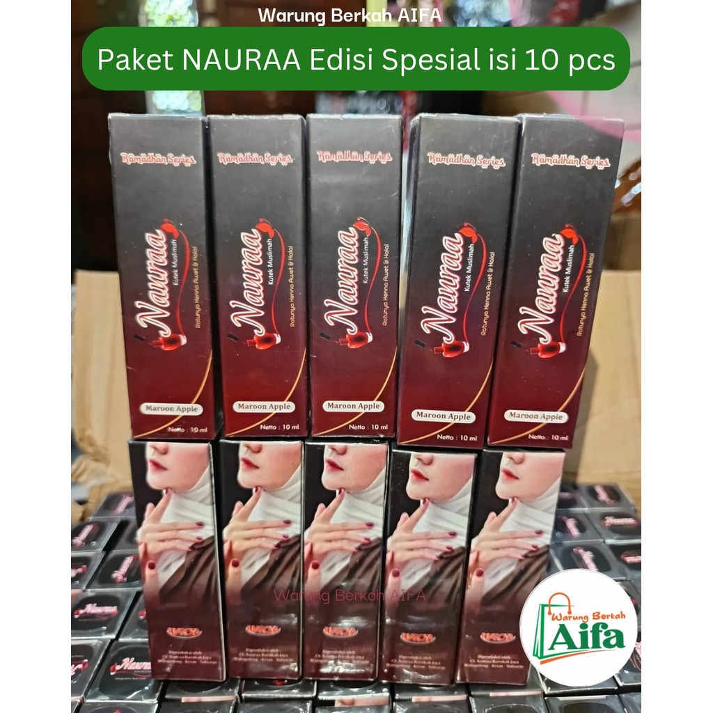 Jual Paket Reseller Nauraa Kutek Muslimah 10 Pcs Kemasan Edisi Spesial 10 Ml | Shopee Indonesia