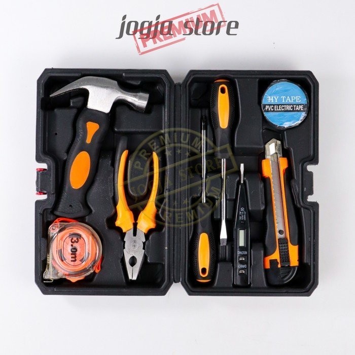 Jual Alat Tukang Set Obeng Palu Tang Kunci Meteran Set Kotak Perkakas ...