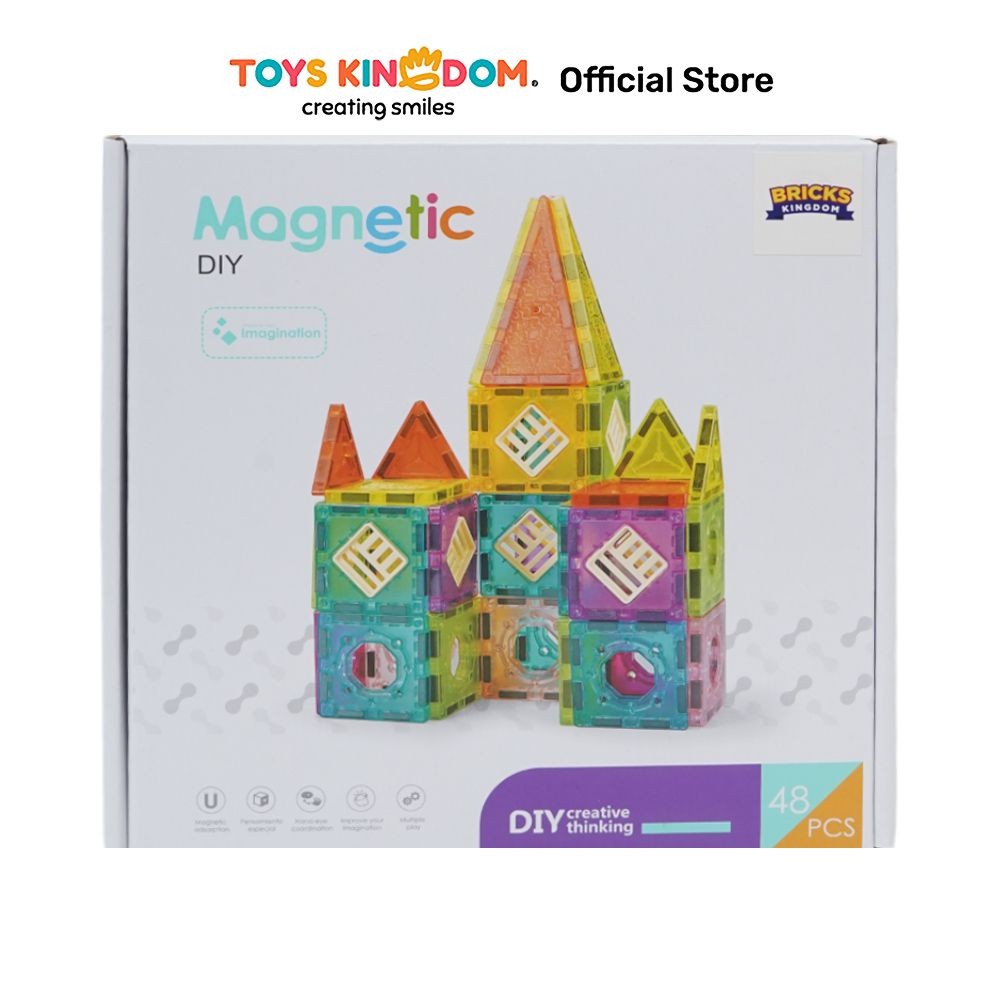 Jual Toys Kingdom Bricks Kingdom Set 48 Pcs Puzzle Magnetic Blocks Toy ...