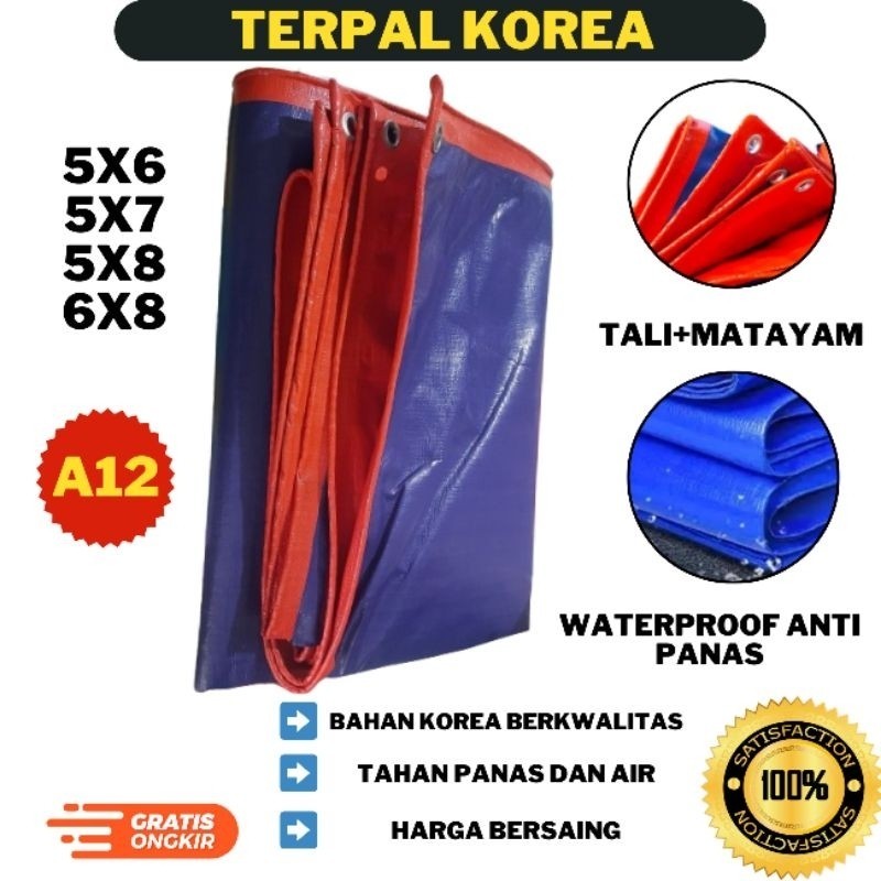 Jual PRABU TERPAL terpal A12 DAN A8 korea ukuran 6X8 5X6 5X7 5X8 untuk ...
