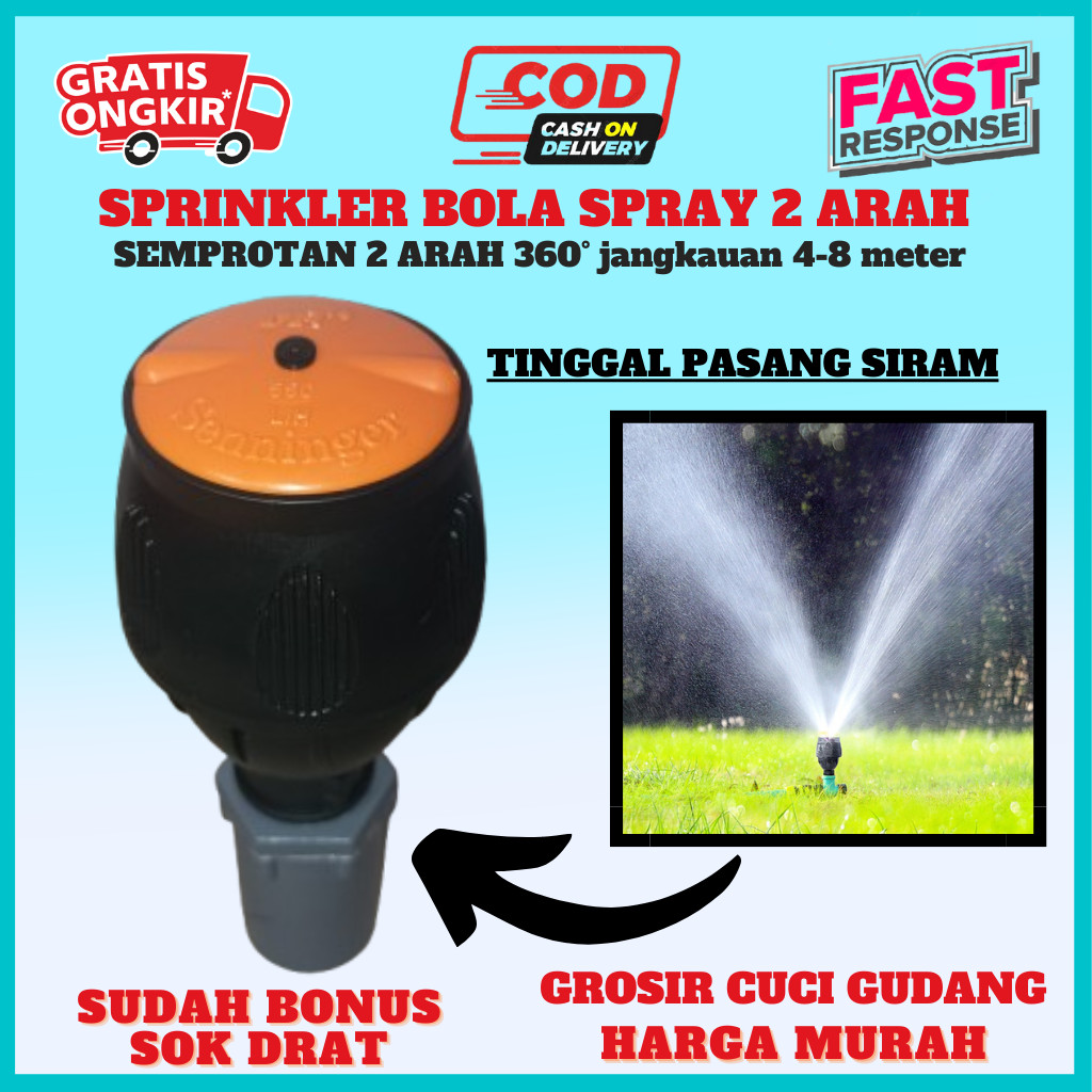 Jual Sprinkler Taman Automatic Garden Water Sprinklers Head Irrigation ...