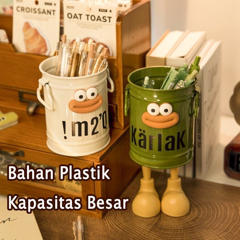 Jual Penstand Bucket Plastik / DIY Pen Holder Ember Retro Tabung Desk ...