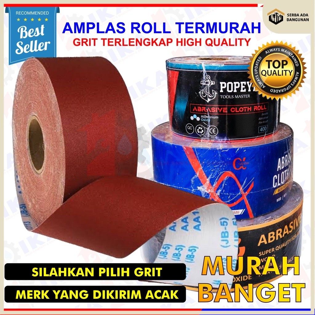 Jual Amplas Meteran Roll Kayu Tembok Ampelas Rol Grit 60.80.100.120.150 ...