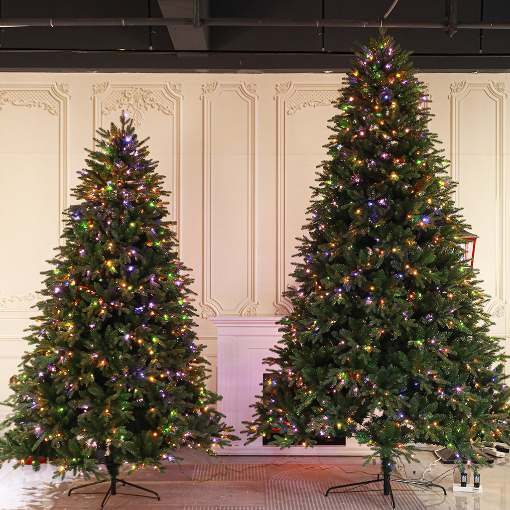 Jual 2,4 Meter Pohon Terang Natal LED Cemara Hijau PE+PVC 8feet Model ...