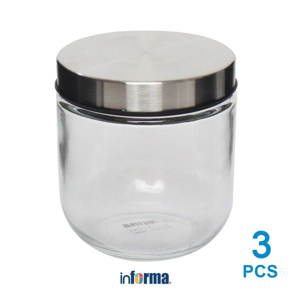 Jual Informa Elemental Kitchen 350 ml Set 3 Pcs Shera Stoples Kaca Jar ...