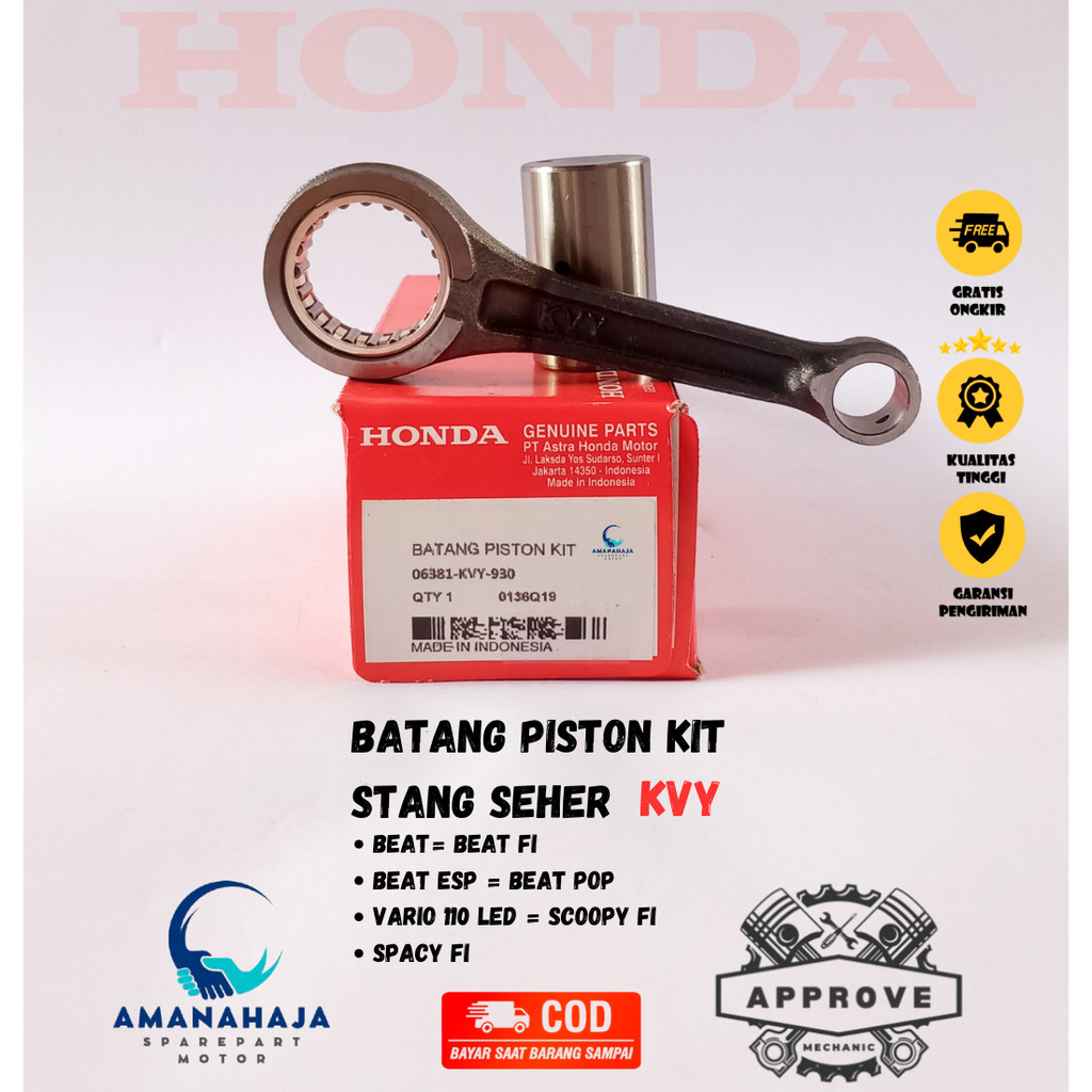 Jual ( GARANSI ) ORI STANG SEHER HONDA BEAT (KVY) | SPAREPART ORIGINAL ...