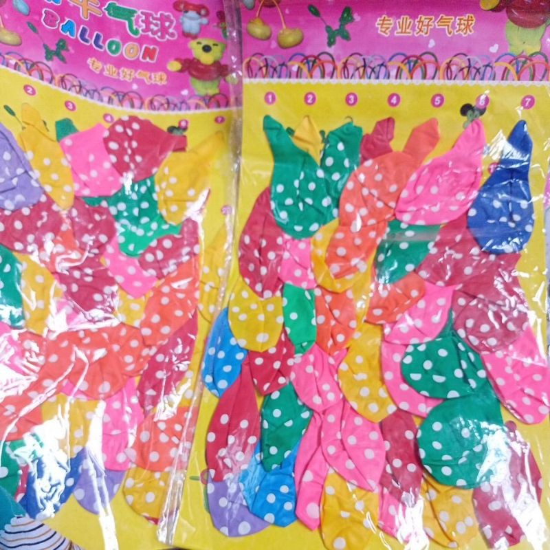 Jual ANEKA BALON MOTIF LEMBARAN ISI 40 pcs | Shopee Indonesia