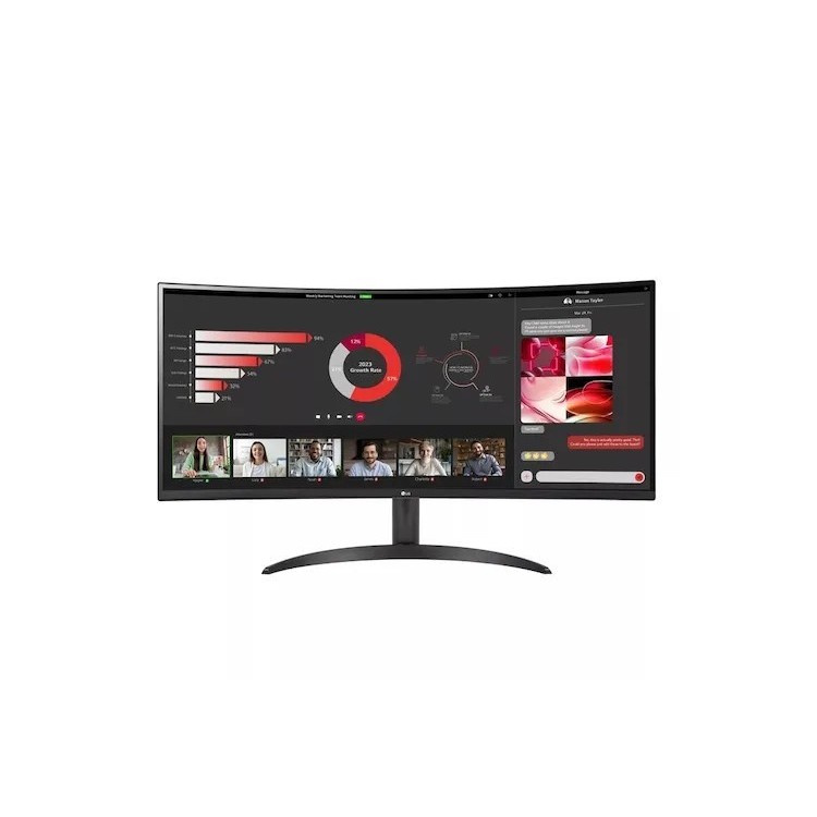 Jual LG 34WR50QK-B (34" WQHD Curved 100Hz VA 3440x1440P) Monitor LED ...