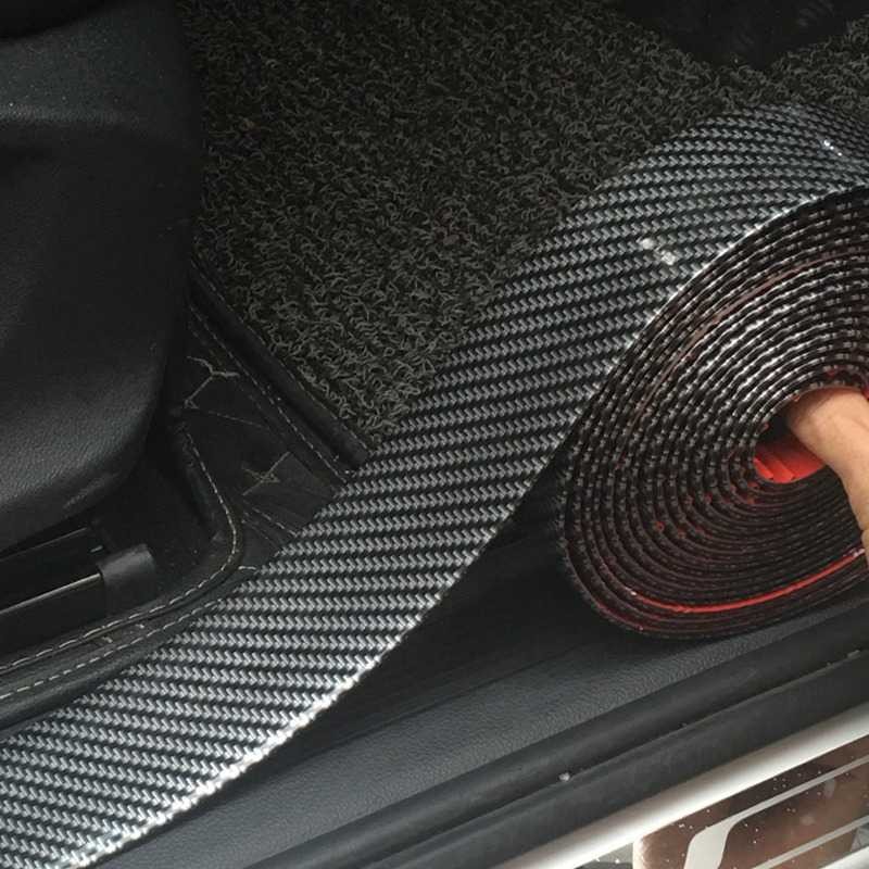 Jual Stiker Vinyl Mobil Carbon Fiber Rubber Strip Bumper Guard 5x250cm ...