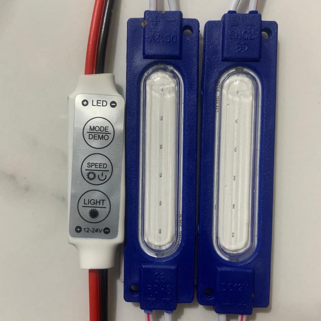 Jual 2 pcs Lampu Led Modul COB 6818 12V 24V + Led Controller Kontrol ...