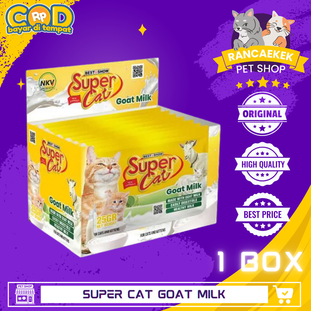 Jual Susu Kucing Super Cat Goat Milk 1 Dus isi 10pcs | Shopee Indonesia