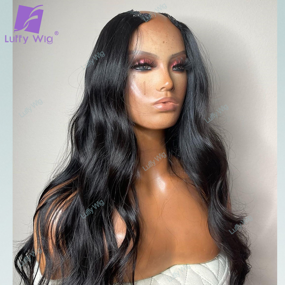 Jual U Part Human Hair Wigs Brazilian Remy UPart Body Wave Wig 180 ...