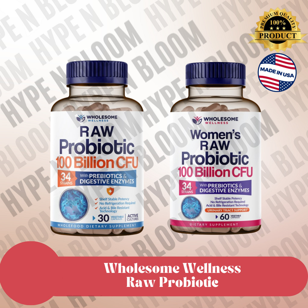 Jual Raw Probiotics 100 Billion isi 30 60 kapsul Organic Wholesome ...