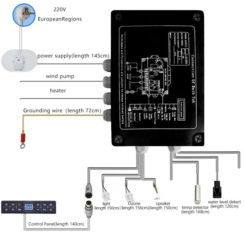 Jual LCD Display Jetted Bath tub Controller Massage Bathtub Hot Tub Spa ...