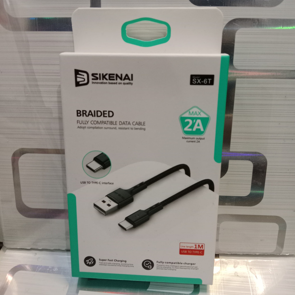 Jual KABEL DATA SIKENAI SX-6T TYPE C FAST CHARGING | Shopee Indonesia
