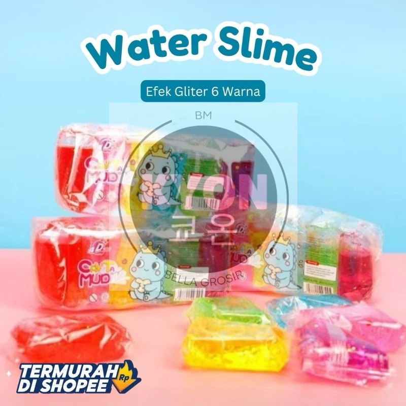 Jual KYON | VIRAL PROMO CRYSTAL MUD SLIME PACK IMPORT 6 WARNA | WATER SLIME CLAY BENING MAINAN ...