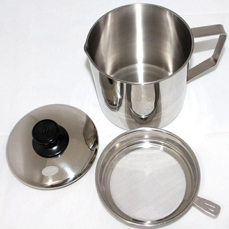Jual (GTT) Oil Pot Wadah Saringan Minyak Goreng Anti Karat Premium ...
