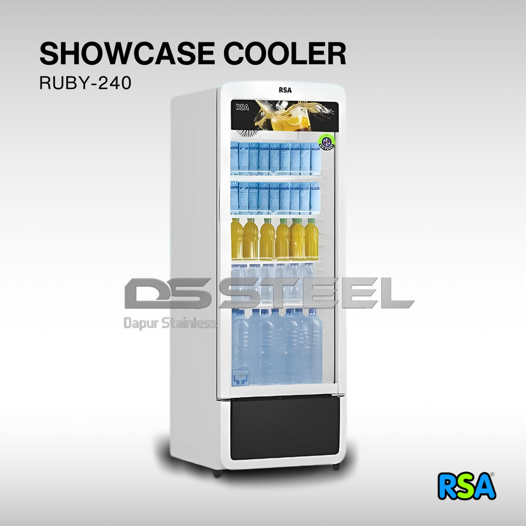 Jual RSA Showcase cooler RUBY-240 / RUBY 240 Kulkas Minuman 240 liter | Shopee Indonesia